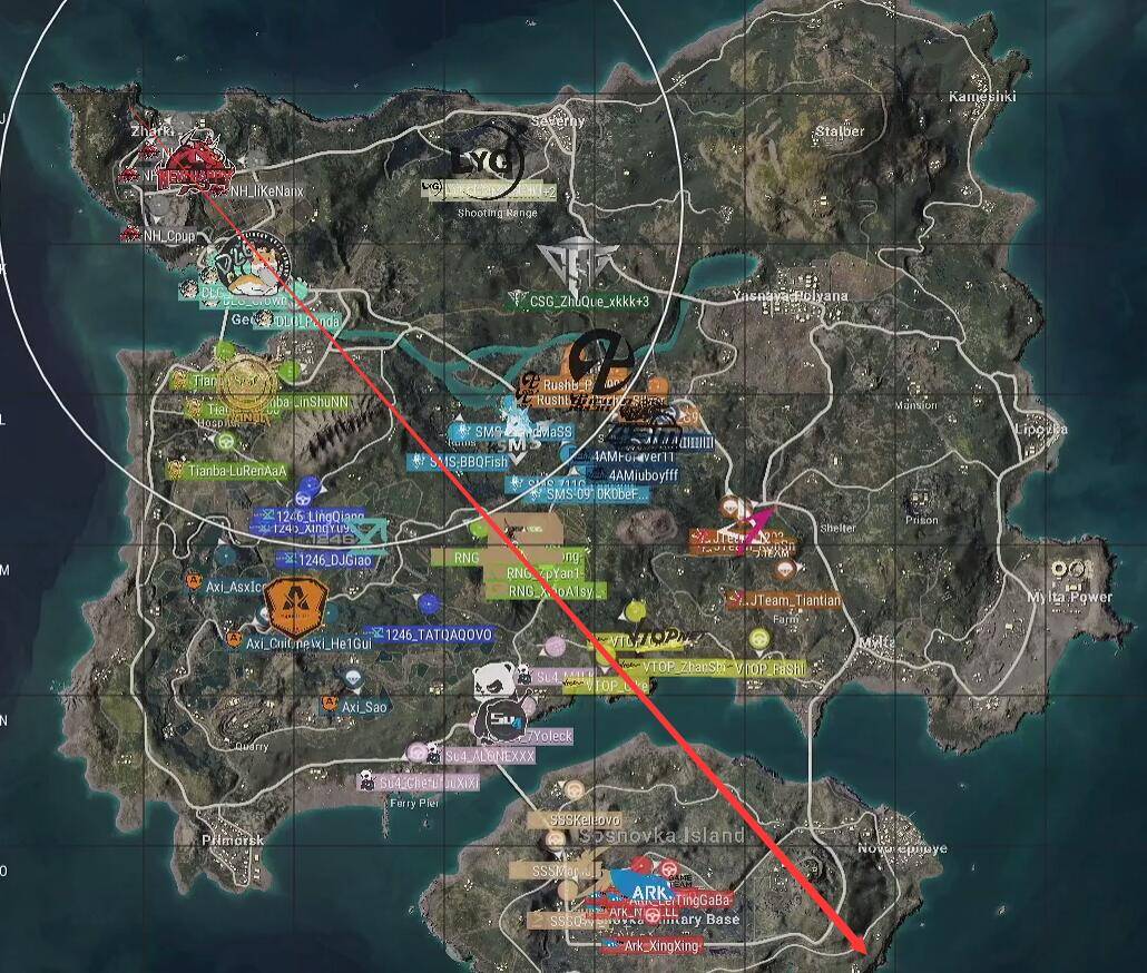 绝地求生虎牙天命杯小组赛AB组落幕，LYG两鸡领跑，4am倒数第一_RushB