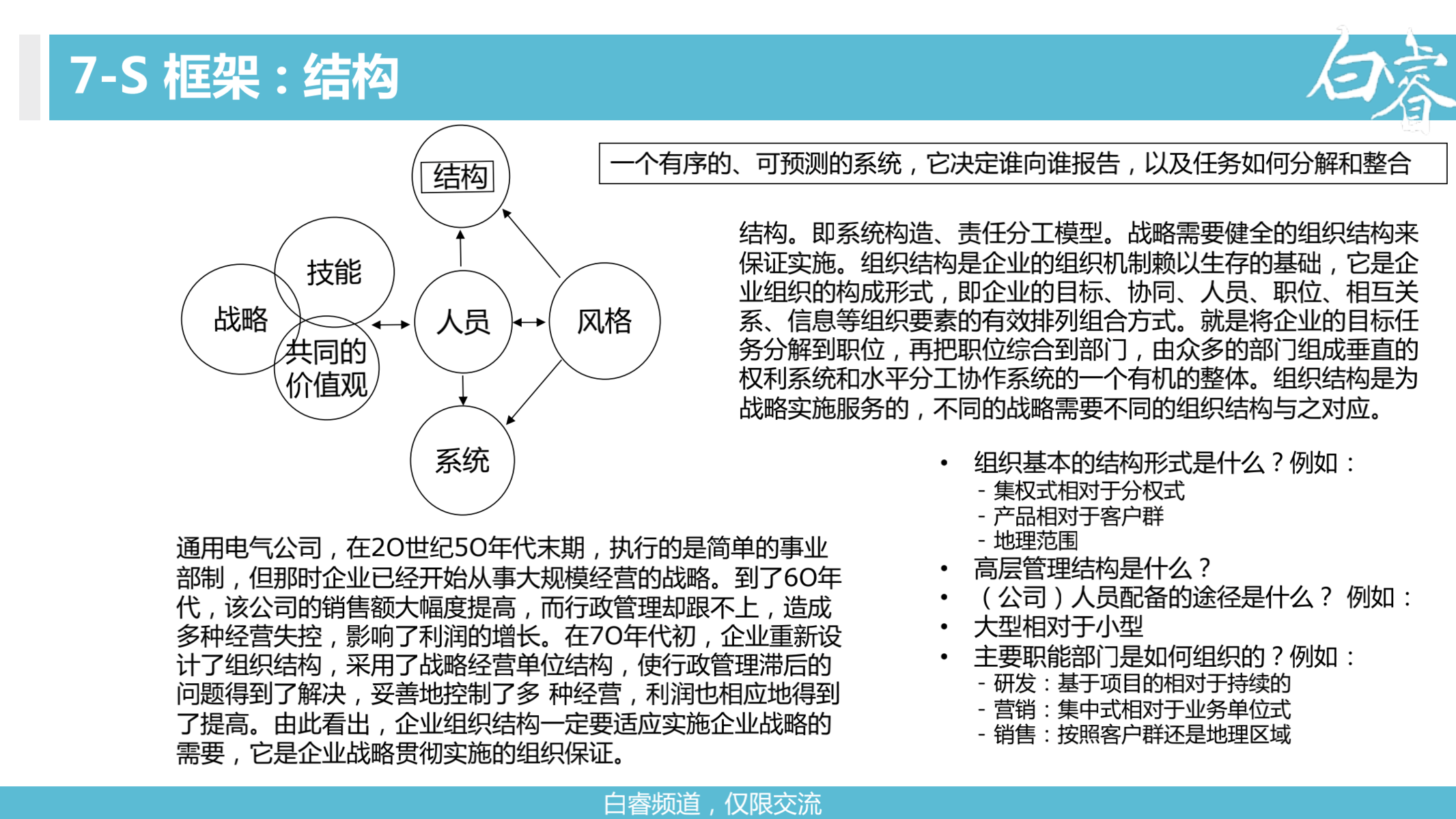 白睿：解读麦肯锡7S模型-搜狐大视野-搜狐新闻