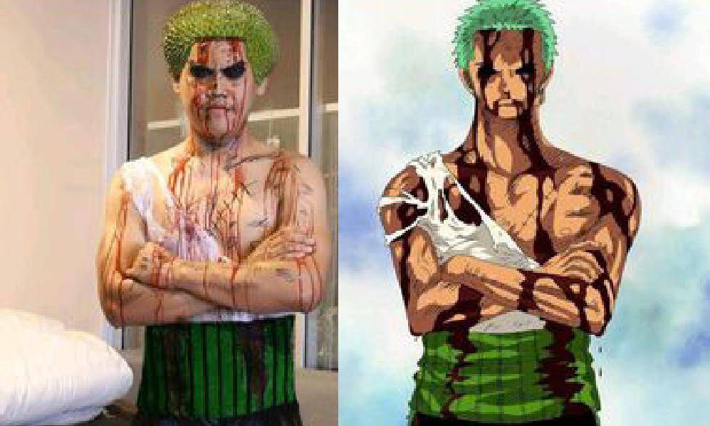 泰国小哥cos海贼王，香克斯看着都疼，白星效果太赞_罗布路奇