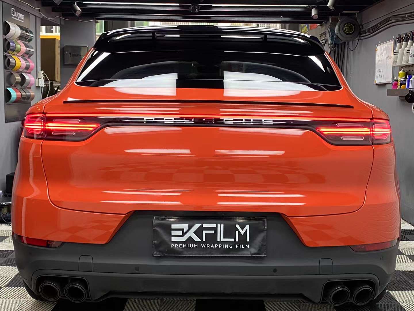 保时捷卡宴coupe汽车贴膜EKFILM-EK改色膜原厂色熔岩橙_搜狐汽车_搜狐网
