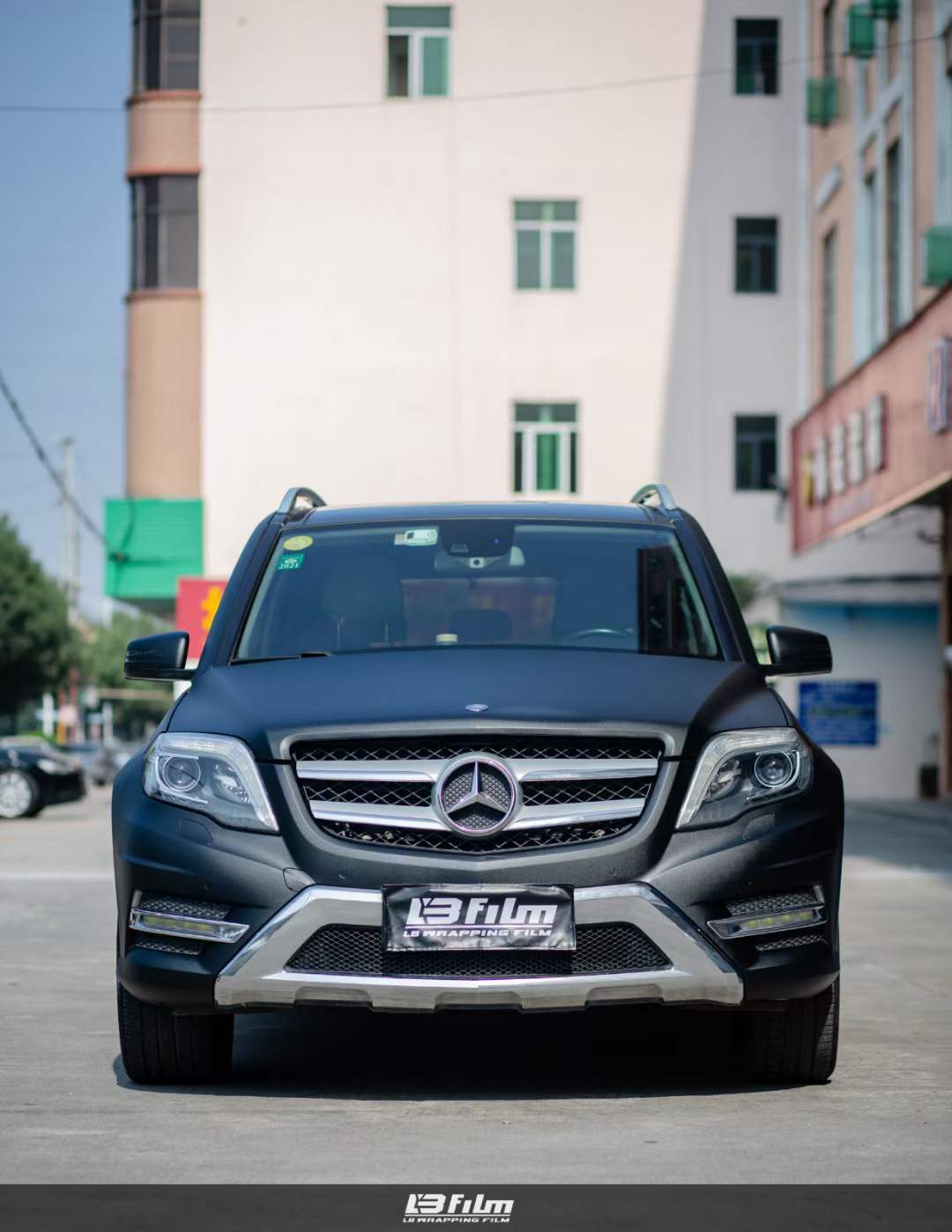 奔驰-GLK全车LB改色膜磨砂黑_搜狐汽车_搜狐网