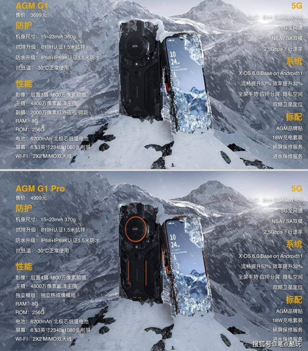 极寒三防之巅：AGM G1发布，零下30度稳用1天，支持夜视热成像_Pro