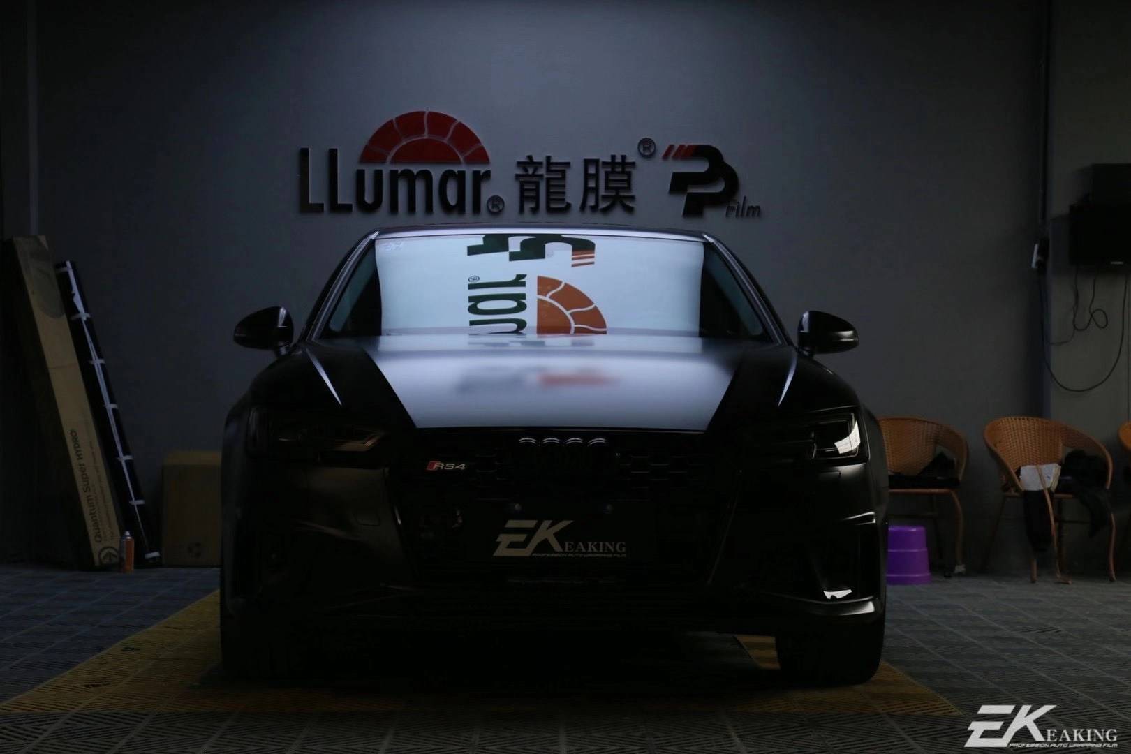 EK改色膜：奥迪A4L改色电光金属黑_搜狐汽车_搜狐网