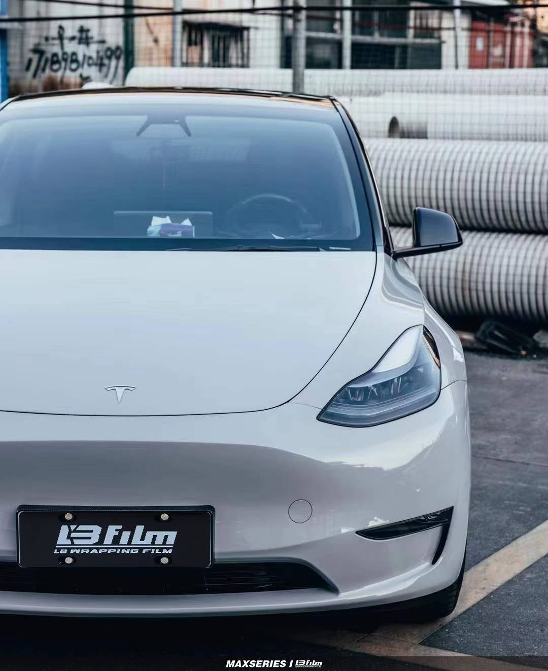 LBFILM改色膜：特斯拉-modelY汽车贴膜LB改色膜原厂漆哑灰_搜狐汽车_搜狐网