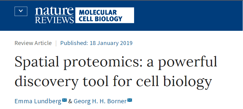 Nature Reviews：Spatial Proteomics，细胞生物学研究利器_分析_蛋白质_human