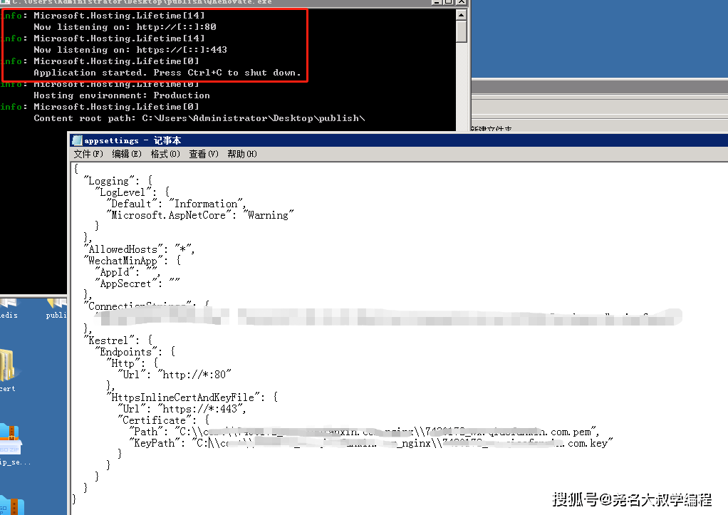 .NET 6 Kestrel Web 部署配置HTTP和HTTPS_Http_Path_Tls