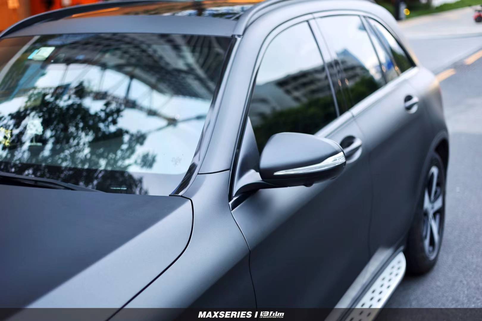 奔驰GLC-LBFILM改色膜小珍珠金属黑,黑得酷炫,黑得有质感_搜狐汽车_搜狐网