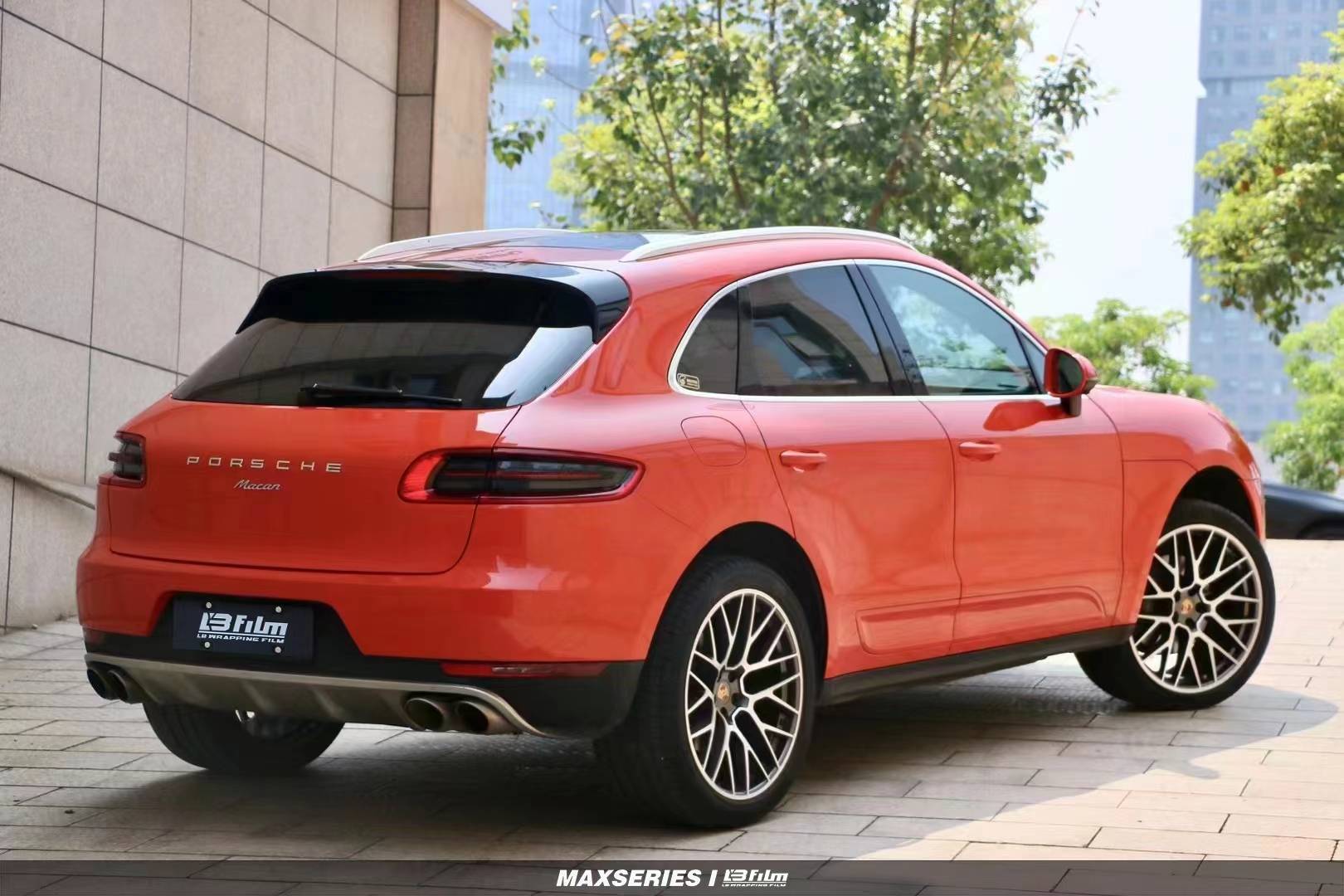 保时捷Macan-LBFILM改色膜原厂漆熔岩橙,火山喷发的熔岩的颜色_搜狐汽车_搜狐网