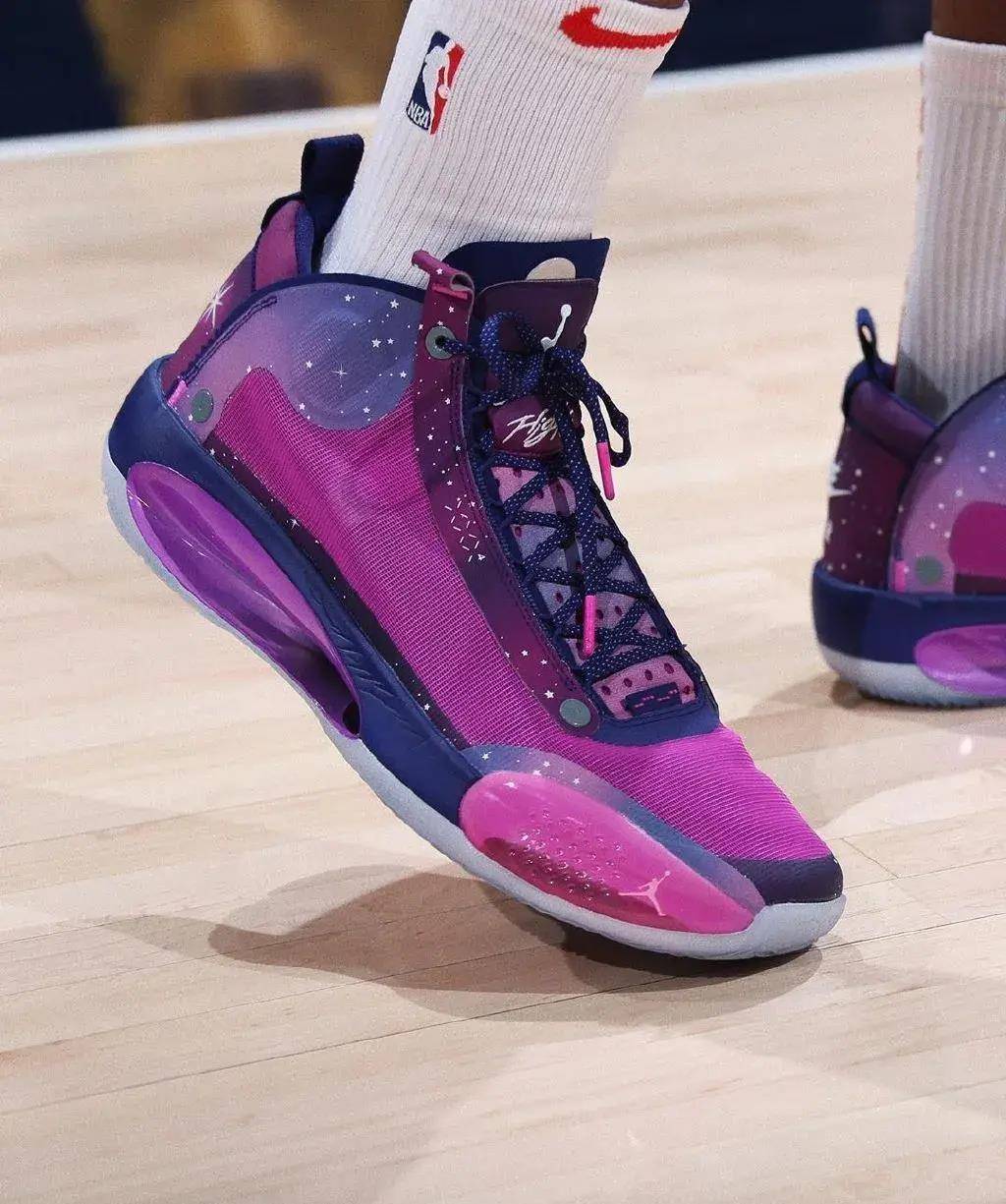 NBA球员上脚：八村塁超多AJ34，这2个配色很有意义！_Jordan_Air_Zer