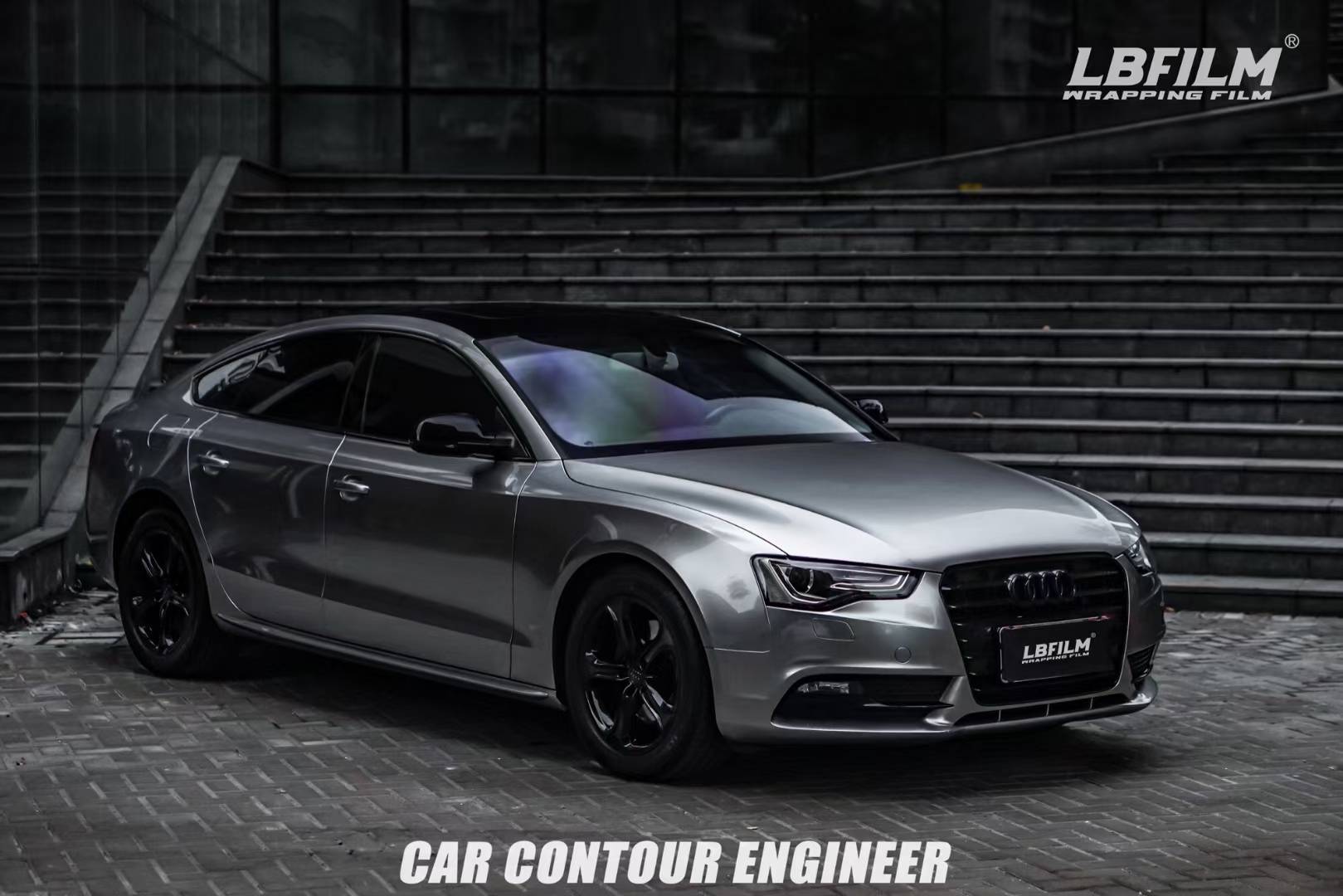 奥迪A5-LB改色膜液态金属铝水银，无敌质感，色泽俱佳_搜狐汽车_搜狐网