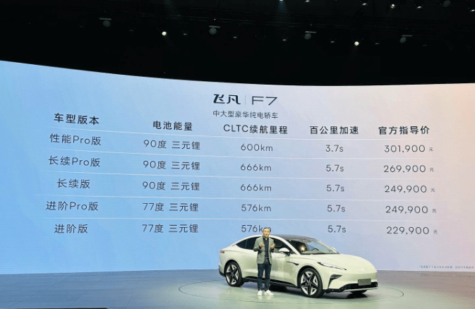 蔚来ET7的对手来啦 上汽飞凡F7上市 20.99万元起售_搜狐汽车_搜狐网