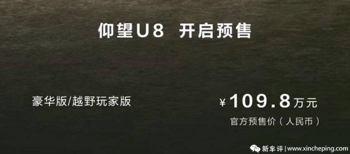预售109.8万元，国产新能源天花板！仰望U8/U9亮相上海车展_搜狐汽车_搜狐网