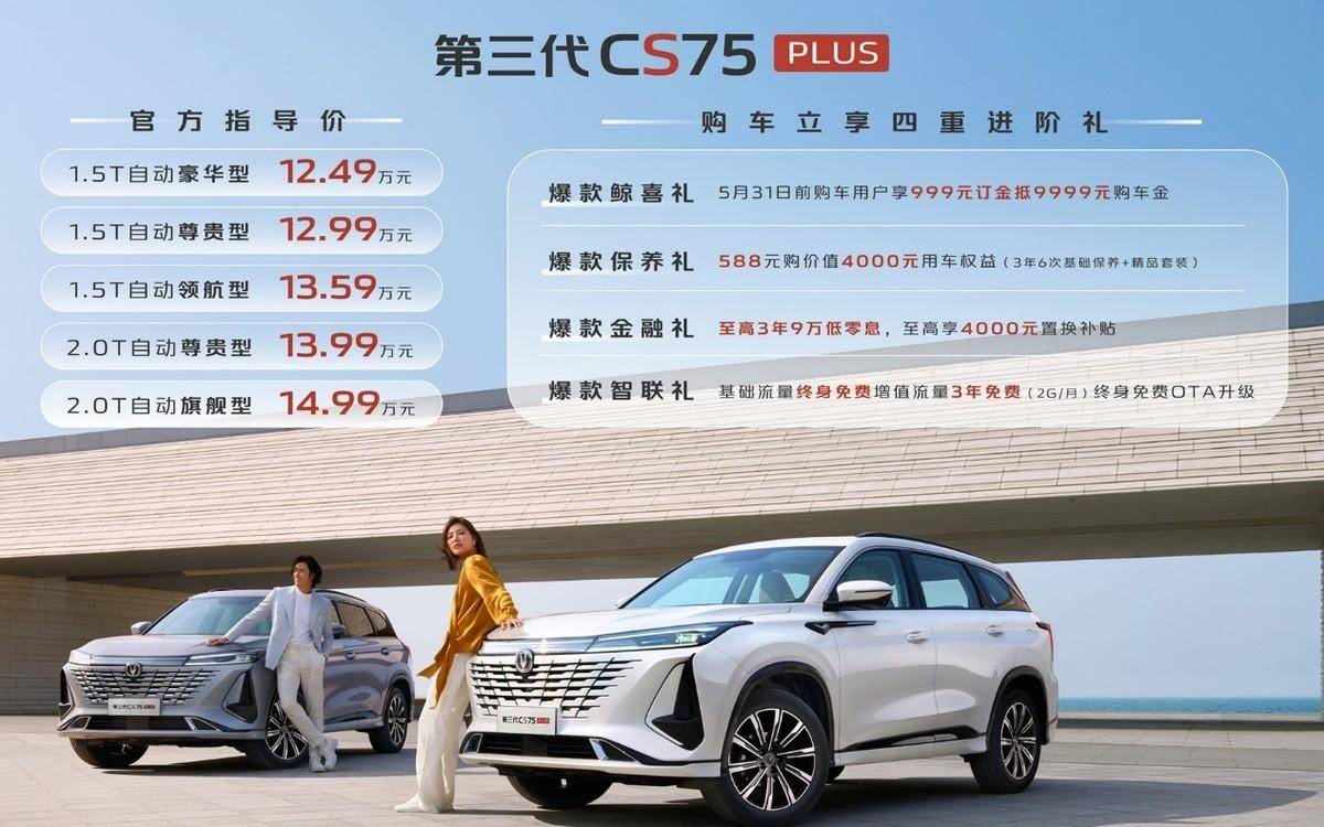 12.49万起售，配置升级、价格降低，第三代CS75 PLUS可以闭眼买？_搜狐汽车_搜狐网