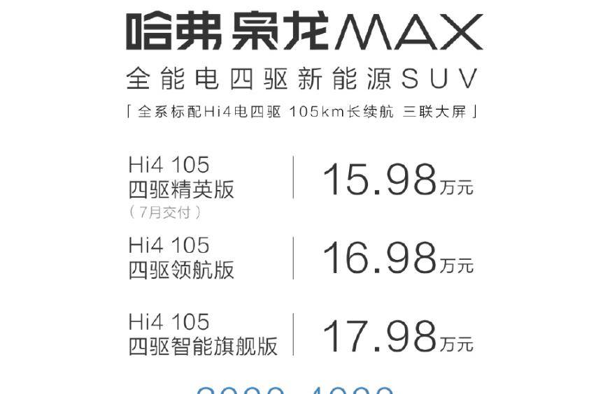 四驱车型两驱的价格，哈弗枭龙Max上市售15.98万元起_搜狐汽车_搜狐网