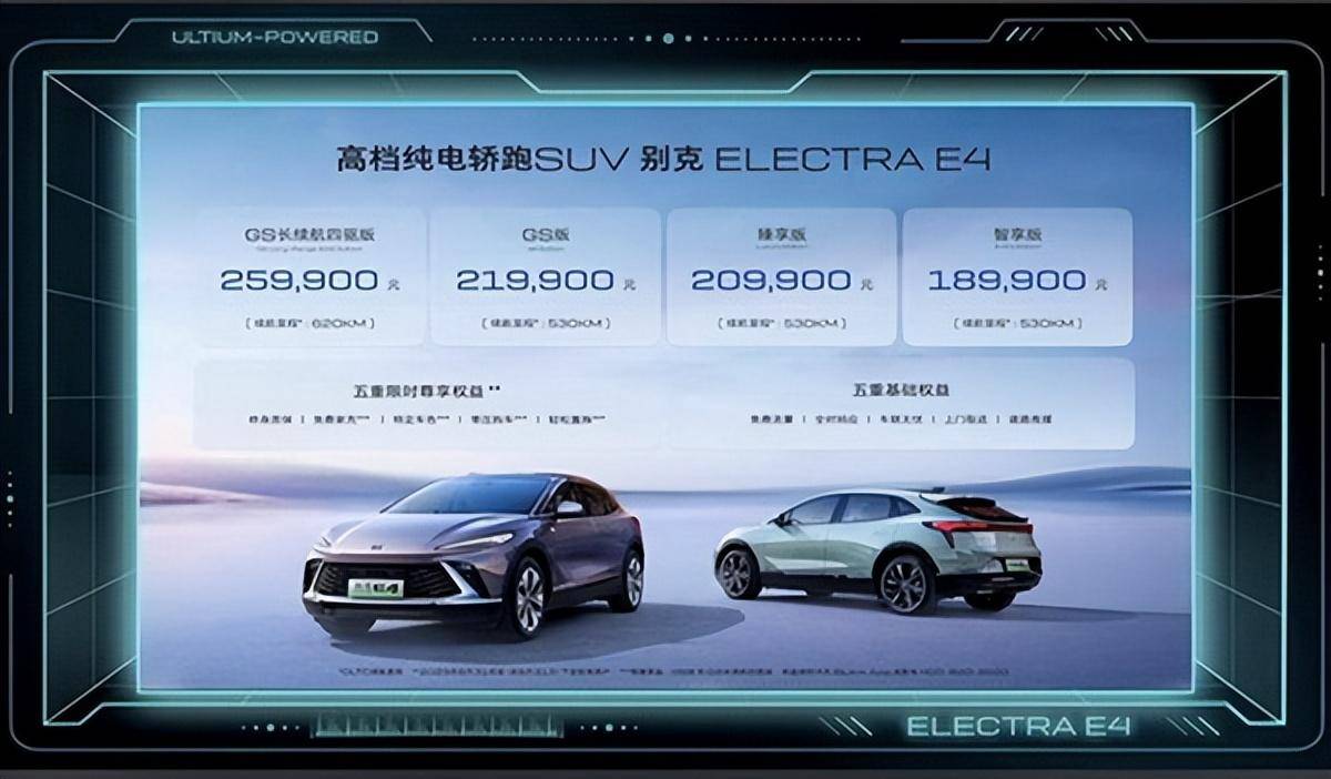 18.99万元起，纯电轿跑SUV别克E4该怎么选_搜狐汽车_搜狐网