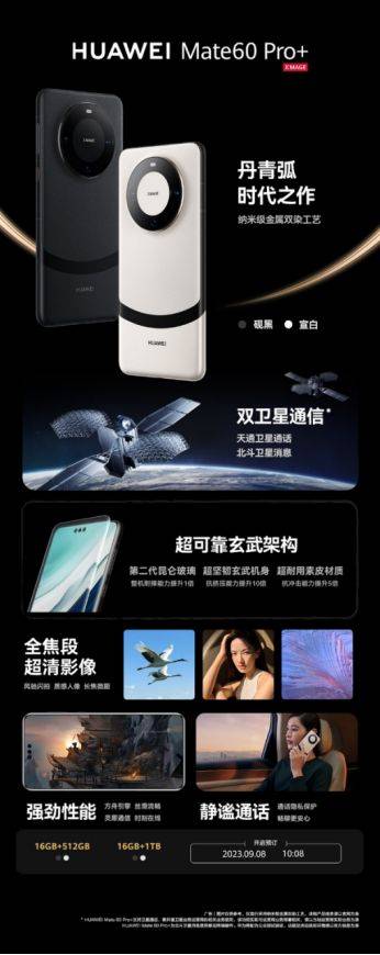 华为Mate60Pro+开售，超大杯来了！_配置_方面_支持