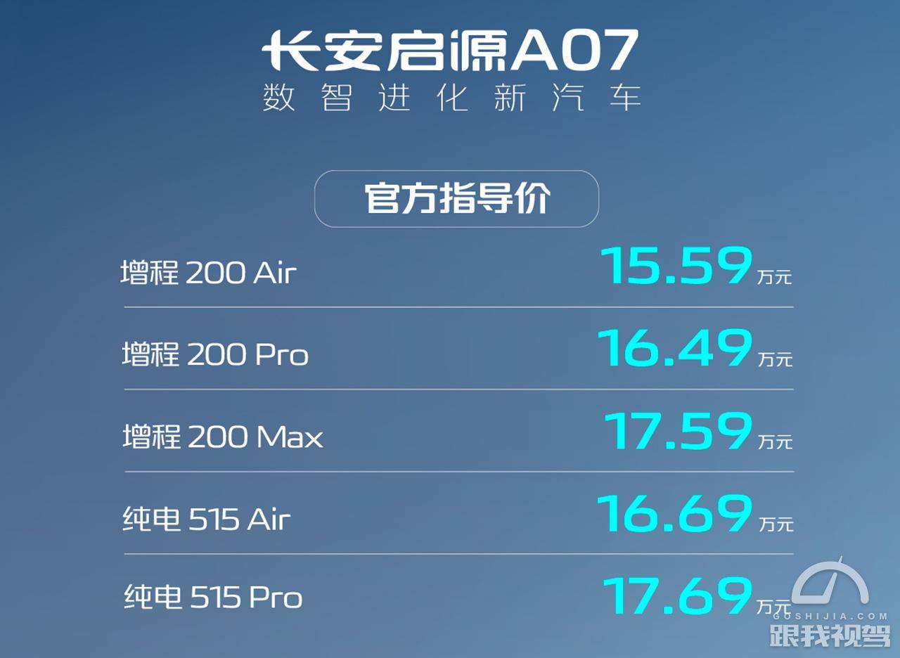 对标比亚迪海豹DM-i，长安启源A07上市，15.59万元要成同级卷王？_搜狐汽车_搜狐网