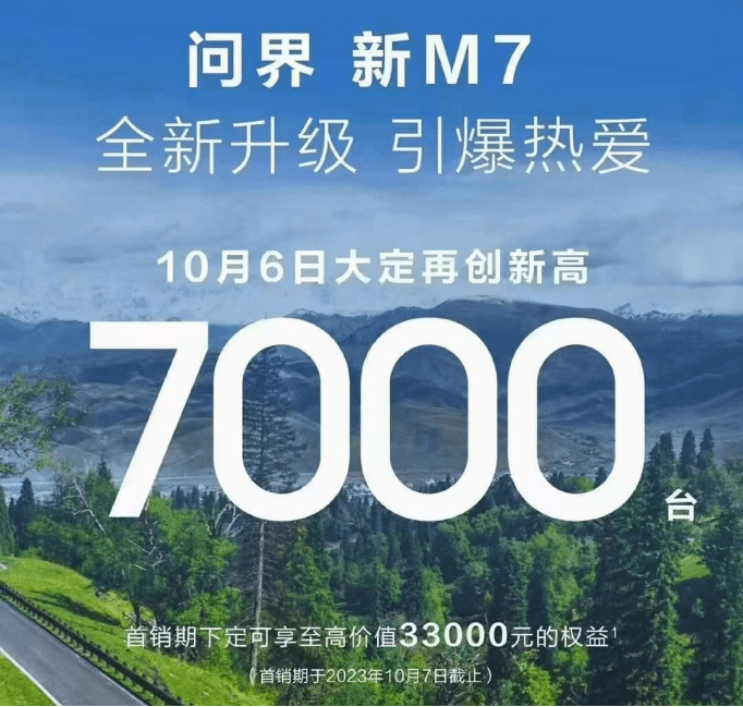 改款像开挂，订单大逆袭，问界M7单日大定7000台，累计超50000台_搜狐汽车_搜狐网