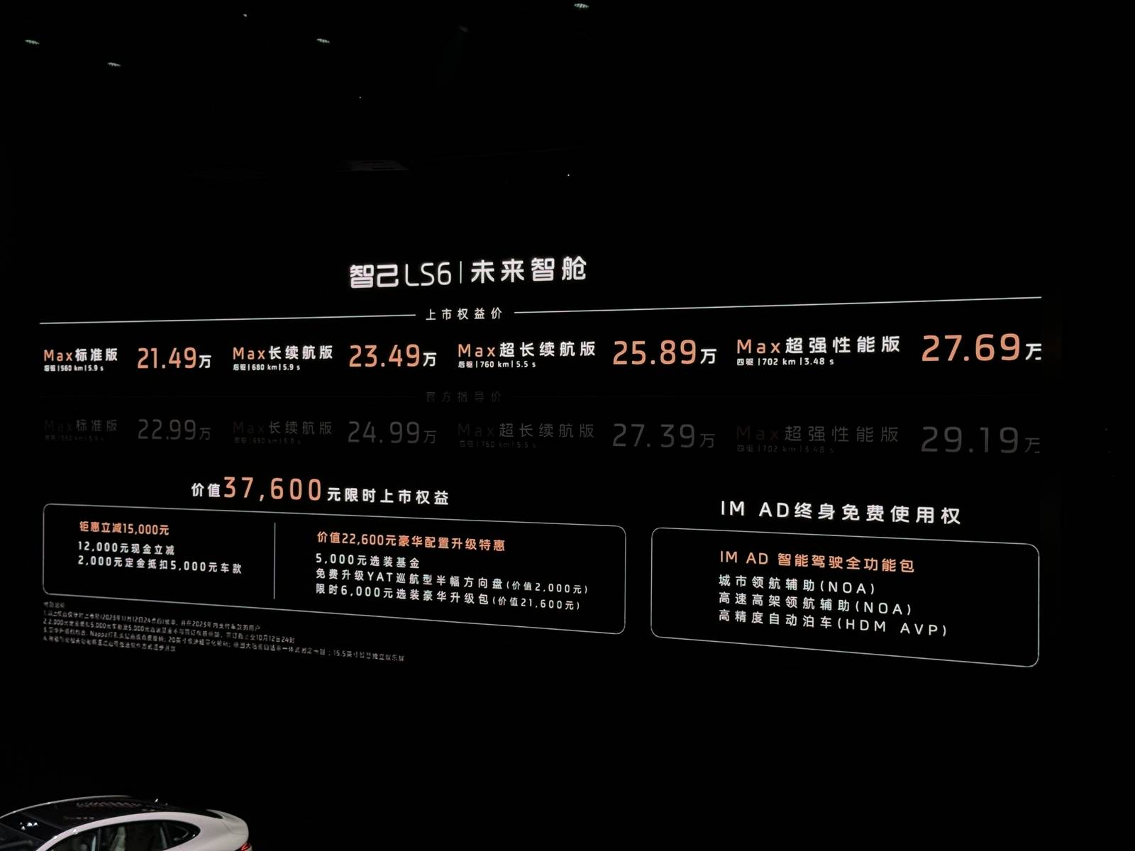 限时21.49万起！智己LS6正式上市 3.48秒破百/875V高压平台_搜狐汽车_搜狐网