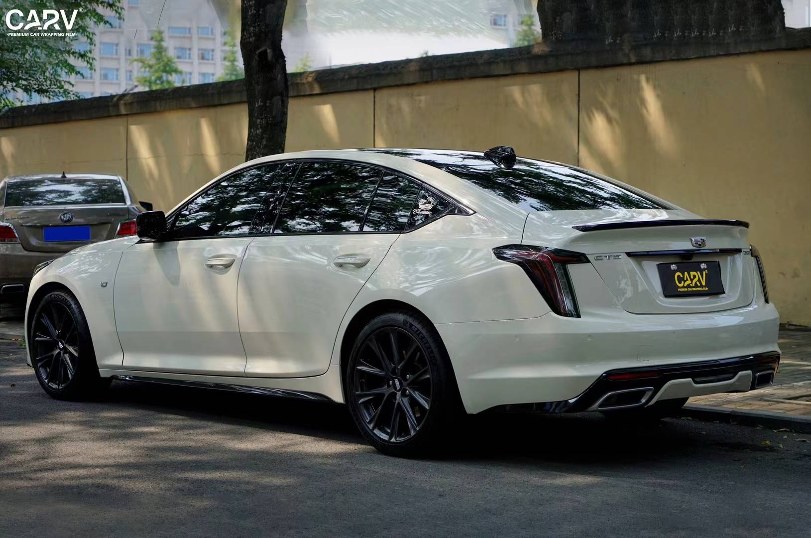 凯迪拉克CT5卡孚改色膜白金胡椒白，奶油质感温柔细腻_搜狐汽车_搜狐网