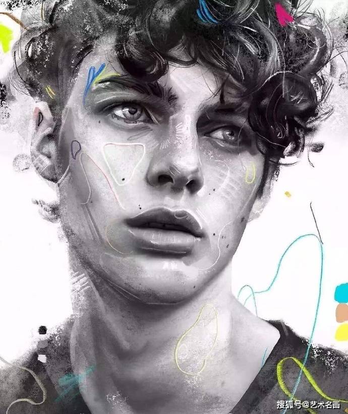 韩国艺术家kildren的人物肖像手绘插画油画作品 -6parkbbs.com