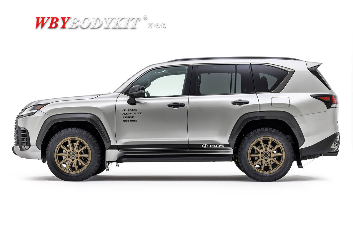 适用于2022款雷克萨斯LX600改装JAOS宽体小包围前唇后唇抛宽轮眉_搜狐汽车_搜狐网