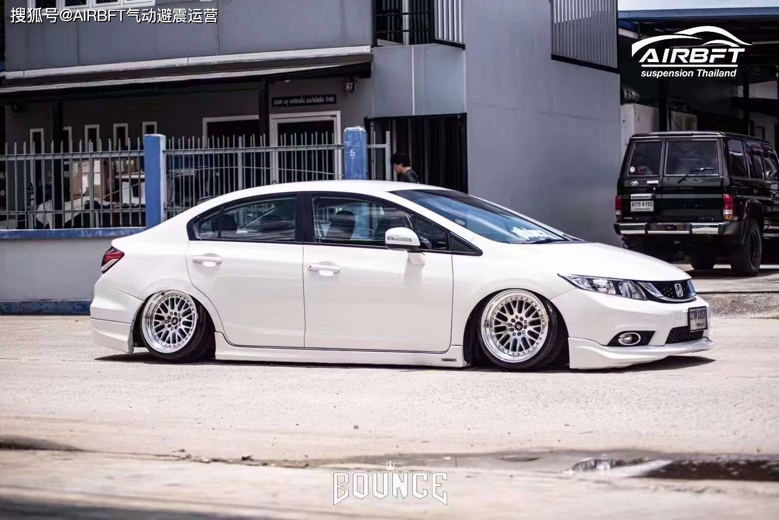 #经典白色#本田思域改装AIRBFT气囊减震_搜狐汽车_搜狐网