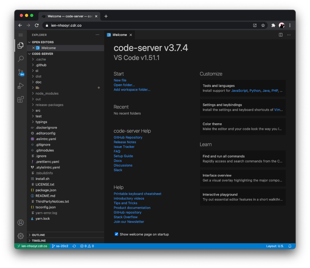 有了这个 45 万 Star 的工具,可在浏览器中运行最强编辑器 Vs Code!config
