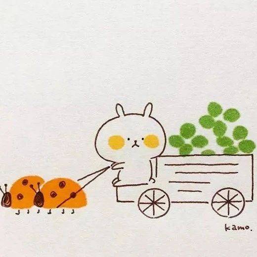 一组很可爱的简笔画素材~童趣可爱，可用在手账手抄报中~