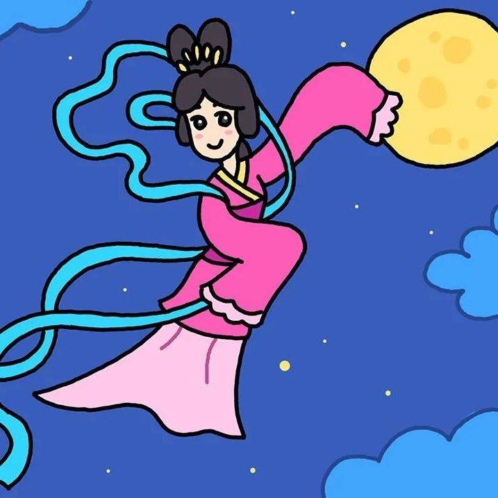 【中秋简笔画】看我简单画出美美的贺卡和手抄报！_幼儿园