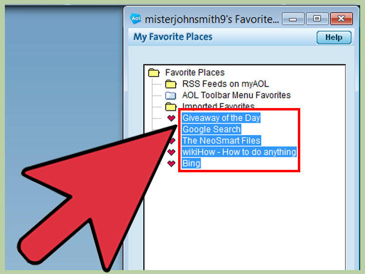 如何转移AOL收藏夹_浏览器