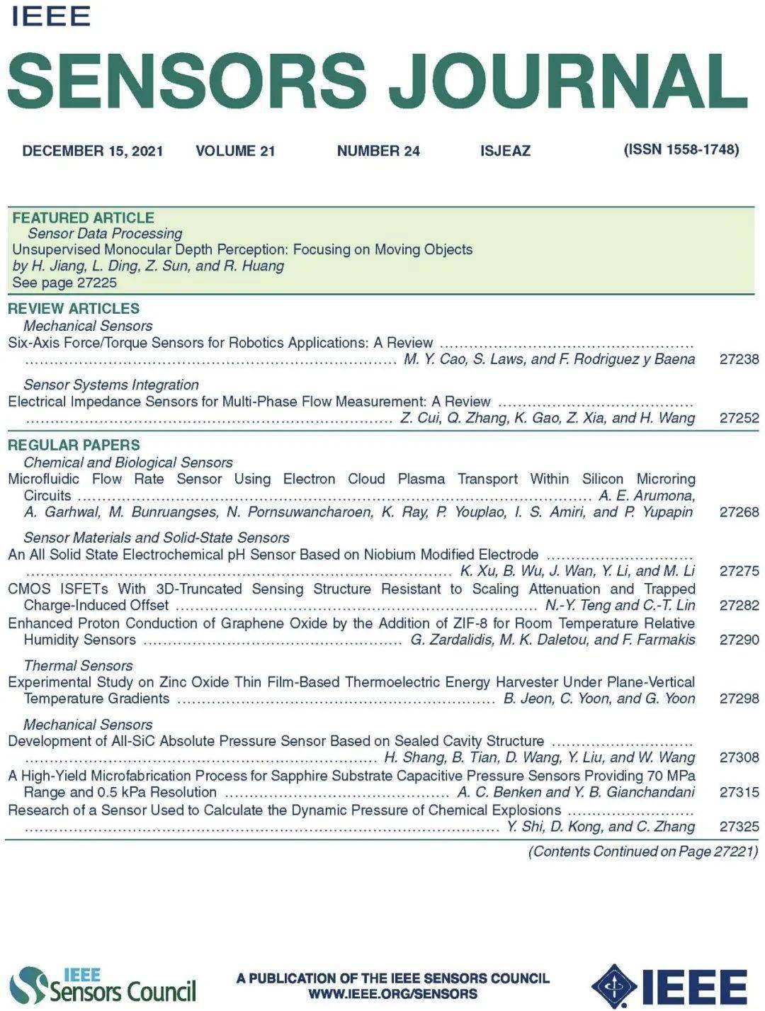 喜讯| 港中大（深圳）黄锐教授团队在IEEE Sensors Journal发表文章并被选为当期Featured Article_运动_方法_深度