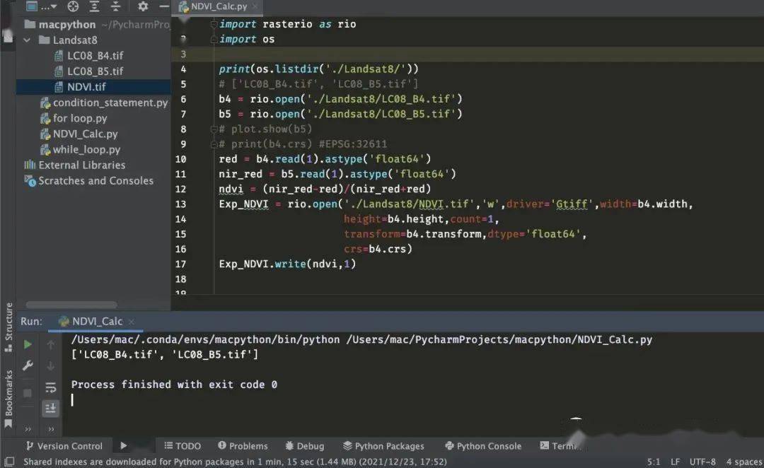 干货分享 | 利用Python和ArcGIS计算并绘制NDVI_运算_float_数据