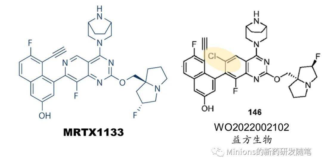 国内首个KRAS G12D专利公开，还有AI制药公司的全新KRAS G12C抑制剂骨架结构_益方_生物_Mirati