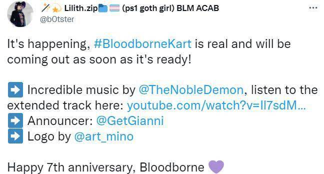 玩梗成真 饭制《血源卡丁车》宣布制作_Lilith_Walther_玩笑