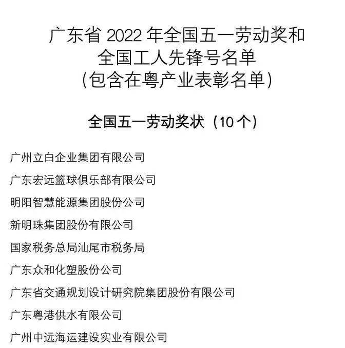 2022年广东53人获全国五一劳动奖章，这里有全名单！表彰东美plus