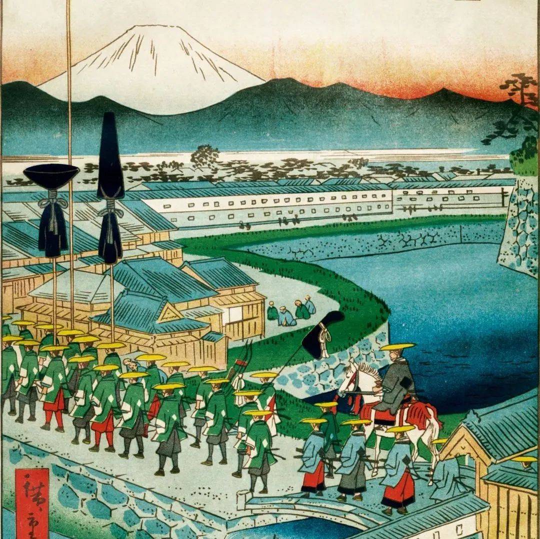 浮世绘里的“只此青绿”_东海道_富士山_画面