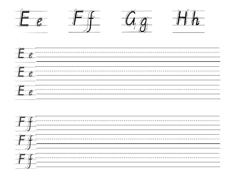 26个英语字母大小写临摹贴（带笔顺）_教学_教室_资源