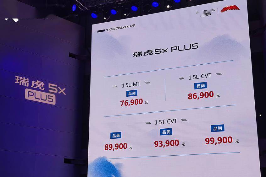 奇瑞瑞虎5x PLUS正式上市 售价7.69-9.99万元_搜狐汽车_搜狐网