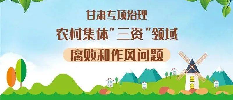 图解 甘肃专项治理农村集体“三资”领域腐败和作风问题来源甘肃集体