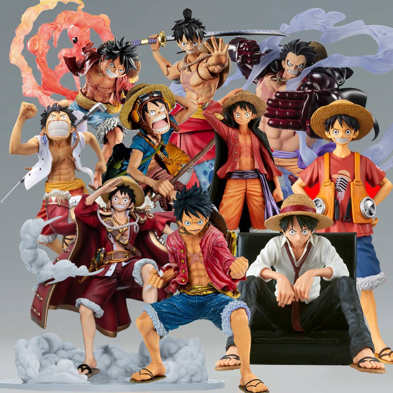 万代眼镜厂正版海贼王现货一番赏景品WCF手办周边路飞合集_一番赏_景品_海贼王