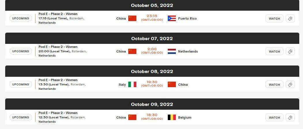 【值得收藏】女排世锦赛16强复赛中国队赛程，央视CCTV5全程直播_中国女排_比利时_平台