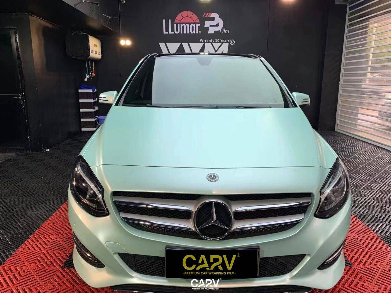 奔驰卡孚CARV改色膜马卡龙月光玉，宛如白月光般纯净、美好_搜狐汽车_搜狐网