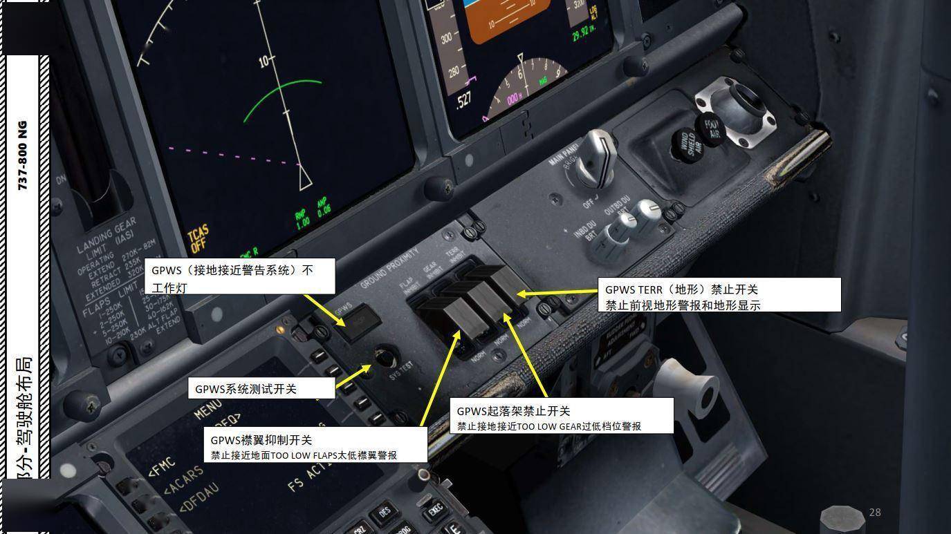 FSX 中文指南 波音737 2.7油门_显示_开关_指示器