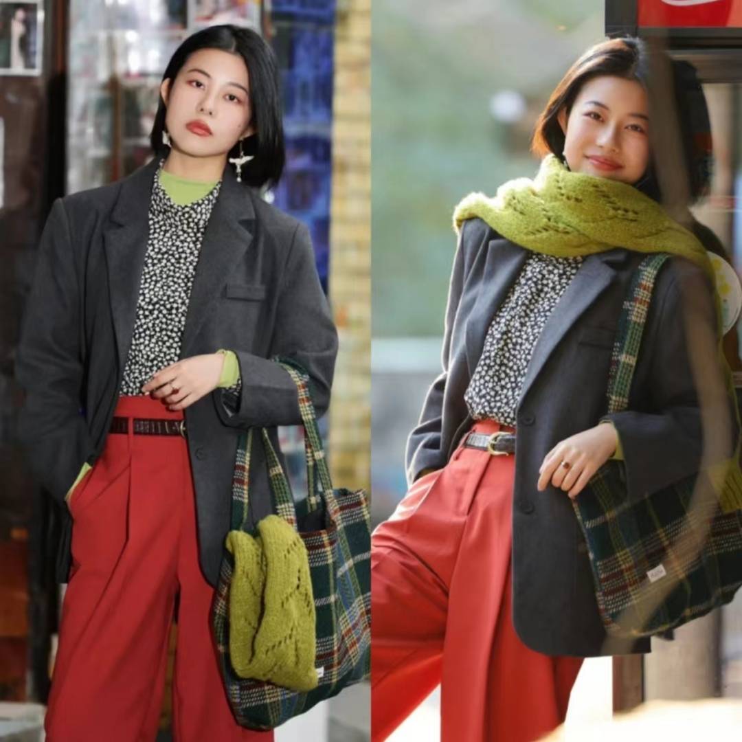 绿色搭配这13个颜色，好看又高级_look_黑色_白色