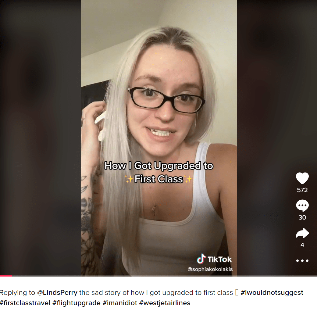 升舱新法? 北美妹子靠哭获免费头等舱! 有钱人生活竟是这样_Sophia_Tik_Tok