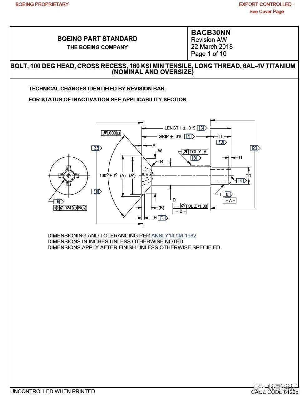 波音飞机紧固件标准简介_代码_螺栓_in