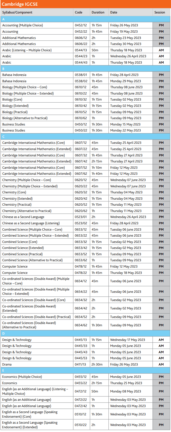 2023年三大考试局IG/A Level夏季大考时间表来了！速收藏！_国际_德思_牛津
