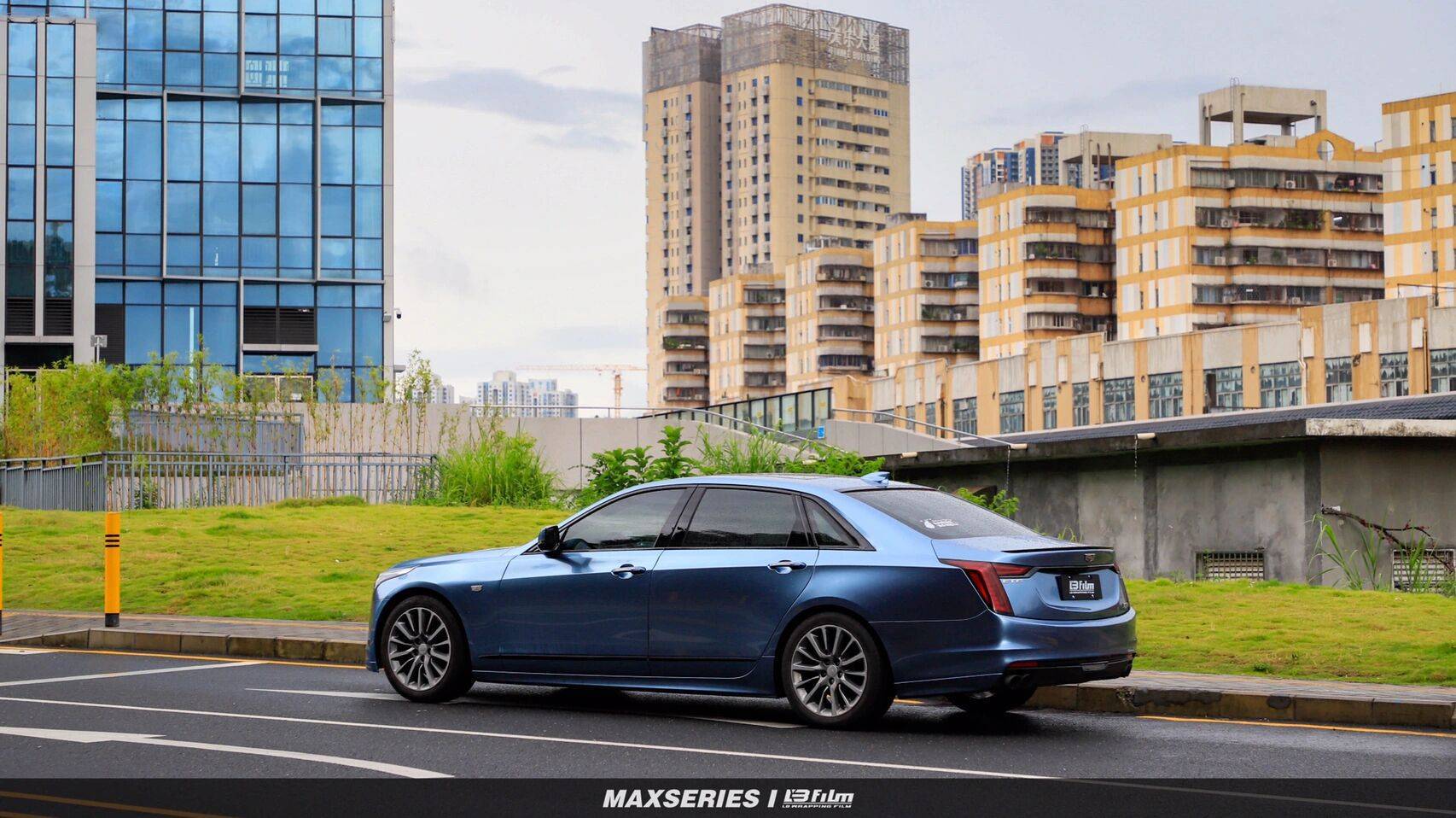 凯迪拉克CT6-LB改色膜液态金属钨蓝，沉稳大气_搜狐汽车_搜狐网