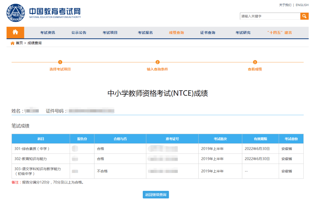 过儿们！22下教资笔试成绩今晚8点查询！考试复核科目 
